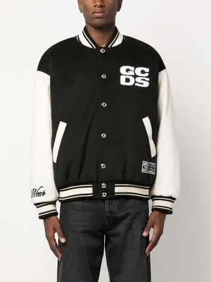Gcds Two-tone Logo-patch Bomber Jacket