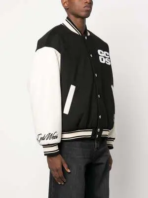 Gcds Two-tone Logo-patch Bomber Jacket