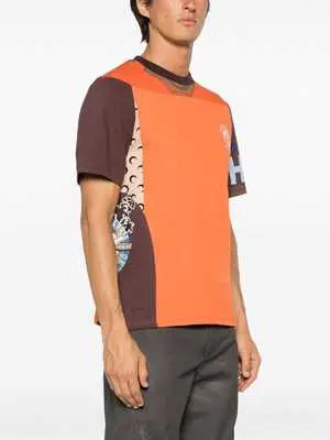 MARINE SERRE Regenerated Patchwork T-shirt - Orange