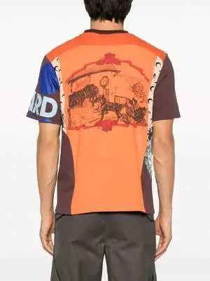 MARINE SERRE Regenerated Patchwork T-shirt - Orange