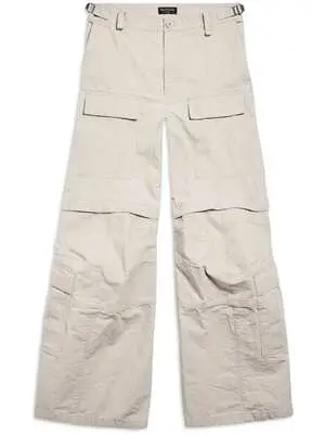 Balenciaga Flared Cargo Trousers - Neutrals