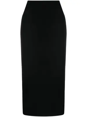 Gauge81 Ovida Knitted Midi Pencil Skirt - Black