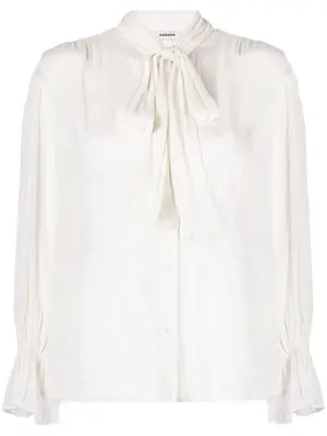 Sandro Pussy-bow Collar Blouse