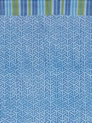 LISA CORTI Vienna Floral-print Beach Towel - Blue