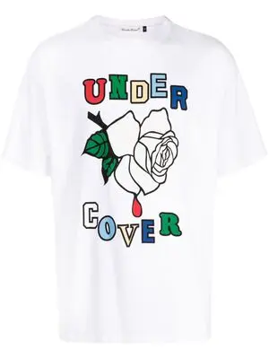UNDERCOVERISM Rose Cotton T-shirt - White