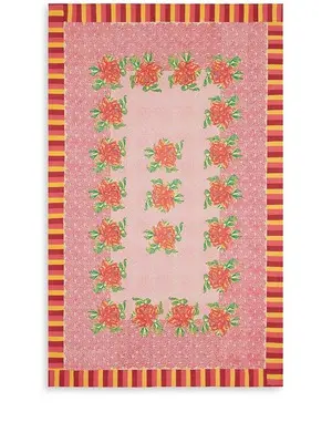 LISA CORTI Camelia Rectangular Tablecloth - Pink