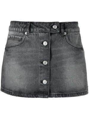 COURREGES Trucker Denim Miniskirt - Grey