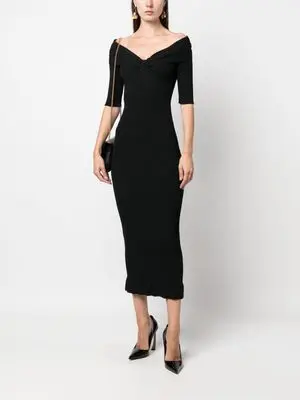 Philosophy Di Lorenzo Serafini Ribbed-knit Midi Dress