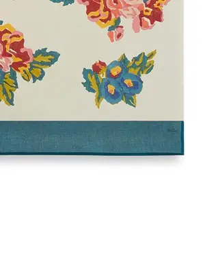 LISA CORTI Lisa Bouquet Graphic-print Beach Towel - Blue