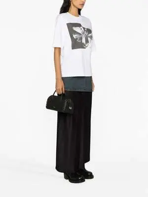 Alexander McQueen Photographic Orchid-print T-shirt - White