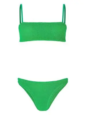 Hunza G Gigi Crinkle-effect Bikini - Green