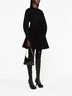Alexander McQueen Wool-blend Flared Minidress