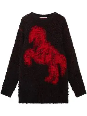 Stella McCartney Pixel Horse Jacquard Wool Jumper