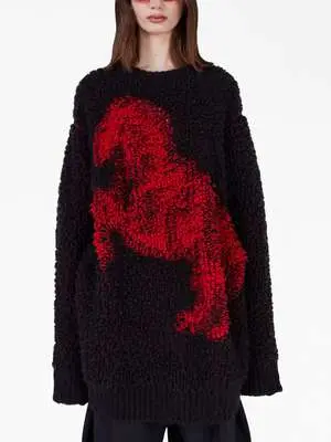 Stella McCartney Pixel Horse Jacquard Wool Jumper
