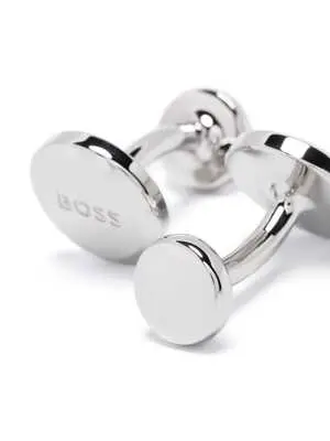 BOSS Logo-emed Brass Cufflinks