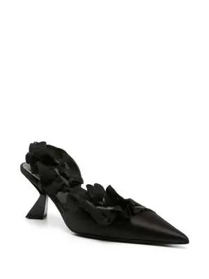 NENSI DOJAKA Ruffle-detailed Slingbacks