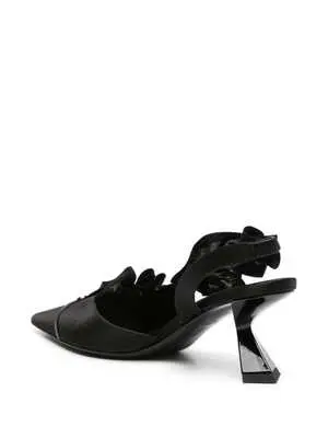 NENSI DOJAKA Ruffle-detailed Slingbacks
