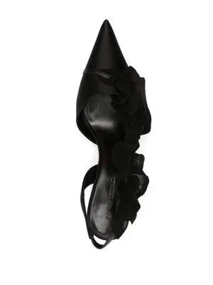 NENSI DOJAKA Ruffle-detailed Slingbacks
