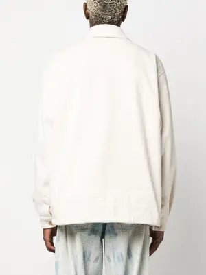 Gcds Logo-embroidered Overshirt - White