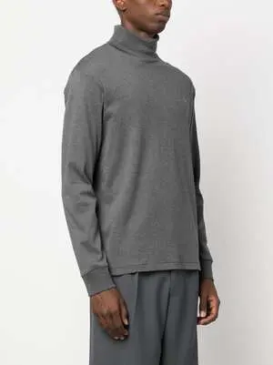 Polo Ralph Lauren Logo-embroidered Roll-neck Jumper - Grey