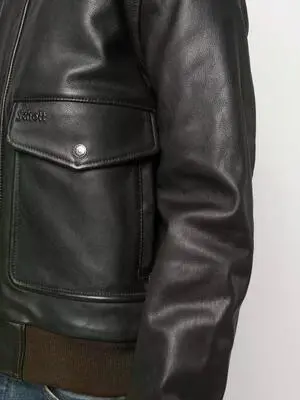 SCHOTT Spread-collar Leather Jacket