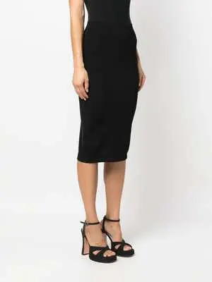Pinko Rear Slit Midi Skirt