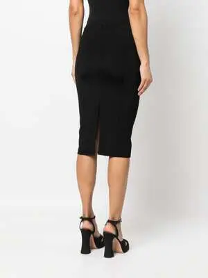 Pinko Rear Slit Midi Skirt
