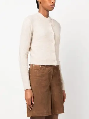 MARANT ETOILE Amenita Cropped Cardigan - Neutrals