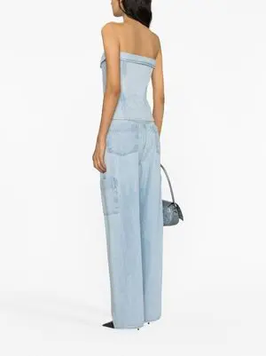 DION LEE Strapless Denim Top