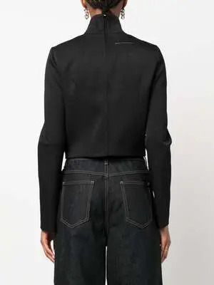 MAISON MARGIELA Cropped High Neck Blouse