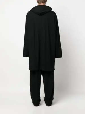 Yohji Yamamoto Single-breasted Hooded Coat