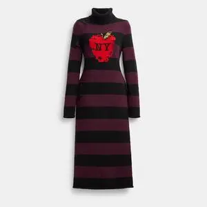 COACH New York Apple Distressed Sweater Dress