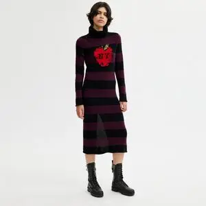 COACH New York Apple Distressed Sweater Dress