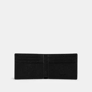 COACH Slim Billfold Wallet In Crossgrain Leather
