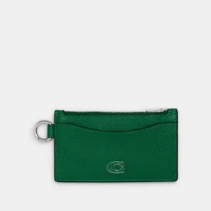 COACH Zip Card Case Green