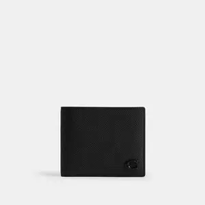 COACH 3-in-1 Wallet With Signature Canvas Interior - Black