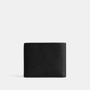 Coach 3 In 1 Wallet With Signature Canvas Interior - Black