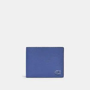 COACH 3-In-1 Wallet With Signature Canvas Interior Blueberry