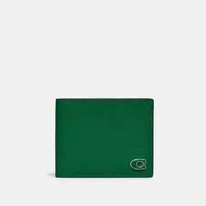 COACH 3-In-1 Wallet With Signature Canvas Interior Green