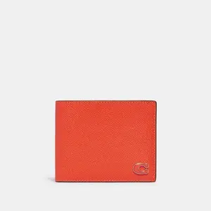 COACH 3-In-1 Wallet With Signature Canvas Interior Sun Orange
