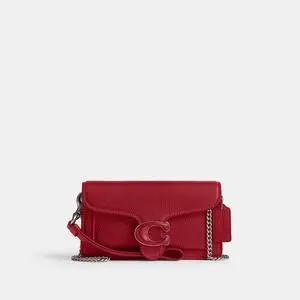 COACH Coach Tabby Wristlet Silver/ruby