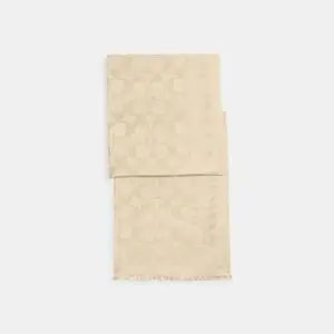 COACH Signature Stole - Beige