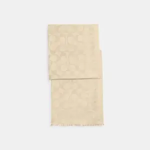COACH Signature Stole - Beige