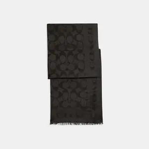 COACH Signature Stole Black