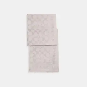 COACH Signature Stole - Grey