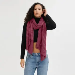 COACH Signature Stole - Merlot