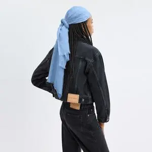 COACH Signature Stole - Mist Blue