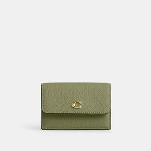 COACH® Essential Mini Trifold Wallet Brass/moss