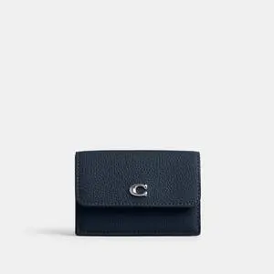 COACH® Essential Mini Trifold Wallet - Silver/dark Navy