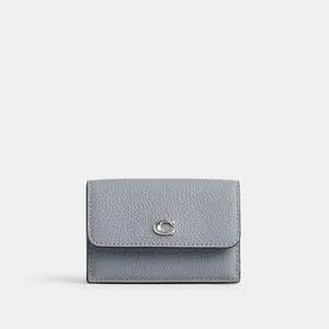 COACH® Essential Mini Trifold Wallet Silver/grey Blue